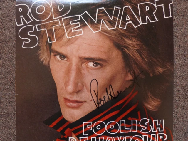 AUTOGRAPHE ORIGINAL SIGNED du Chanteur ROD STEWART sur Pochette LP 33T ...
