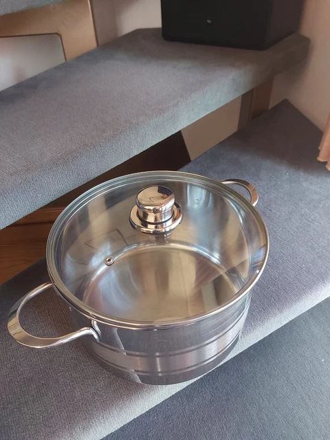 KOCHTOPF, 5 LITER, 24 cm Durchmesser, rostfrei 18/10 EUR 4,99 - PicClick DE