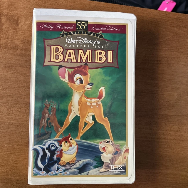 BAMBI: 55TH ANNIVERSARY Walt Disney's Masterpiece (VHS, Limited Edition ...