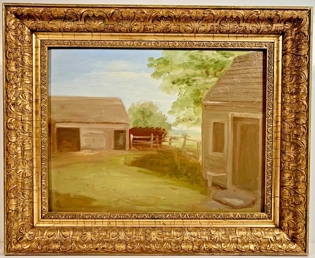 LISTED ARTIST JEROME B. Thompson (1814-1886) Oil On Board w/ Gallery ...