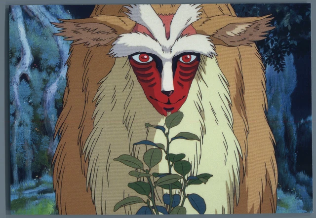 STUDIO GHIBLI POSTCARD Princess Mononoke Forest Spirit Deer God Smiling ...