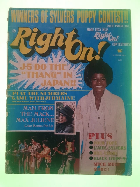 MAGAZINE RIGHT ON ! 1973 Michael Jackson EUR 499,00 - PicClick FR