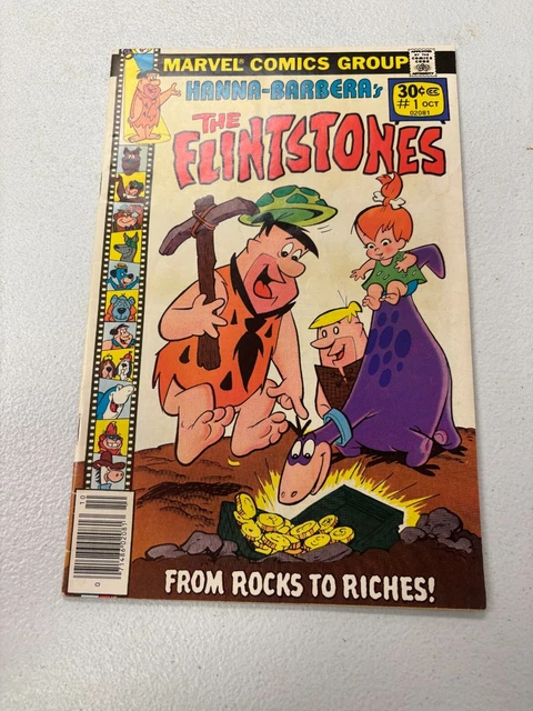 HANNA BARBERAS FLINTSTONES #1 1977 Roger Armstrong Fred Marvel Comic Mj ...