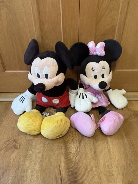 LARGE MICKEY AND Minnie Mouse Plush c66cm Tall. Pair. £15.00 - PicClick UK