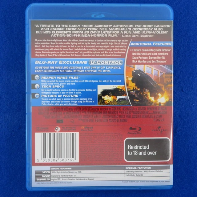DOOMSDAY - RHONA Mitra - Blu Ray - Fast Postage !! £7.59 - PicClick UK