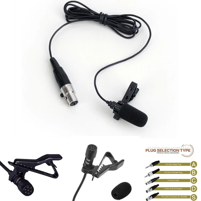 BRAND NEW MICROPHONE Portable Lavalier Lecturer Minimum Stage 100HZ ...