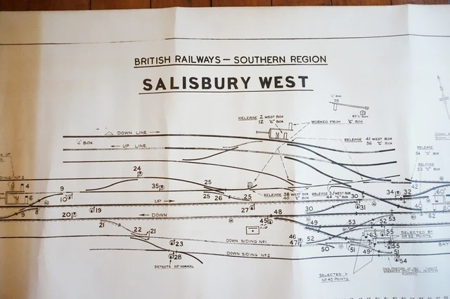 SALISBURY WEST ORIGINAL Signalling Signal Box Sidings Railway Plan ...