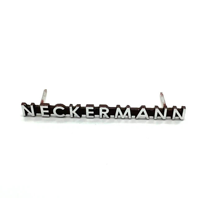 ORIGINAL NECKERMANN LOGO Schriftzug Emblem f. Röhrenradio 62x5mm EUR 15 ...