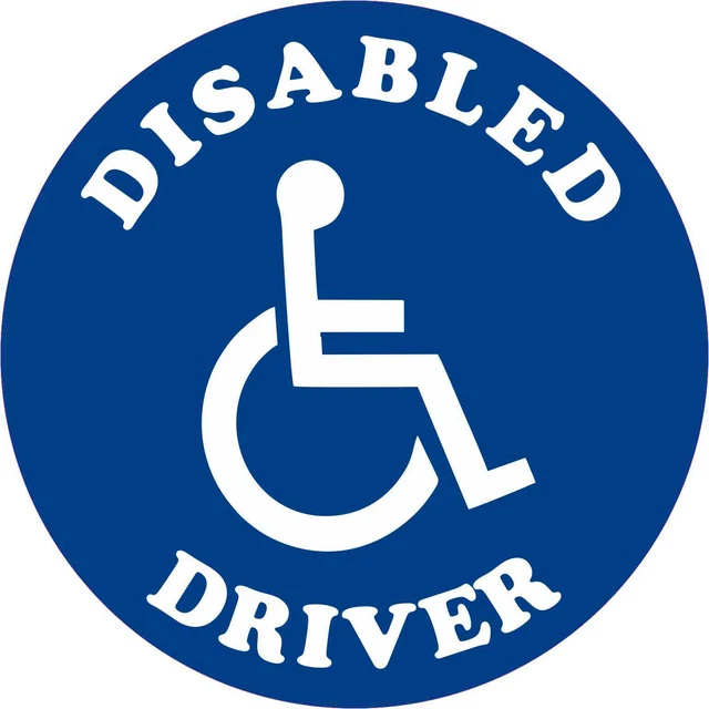 2 X DISABLED Driver -Disability Wheelchair Car Parking STICKER VINYL ...