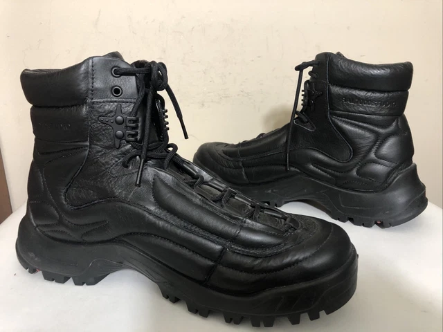 ECCO OFF-ROAD RAL7000STUDIO Black Leather Lace-up Hi-Top Boot RARE! Men ...