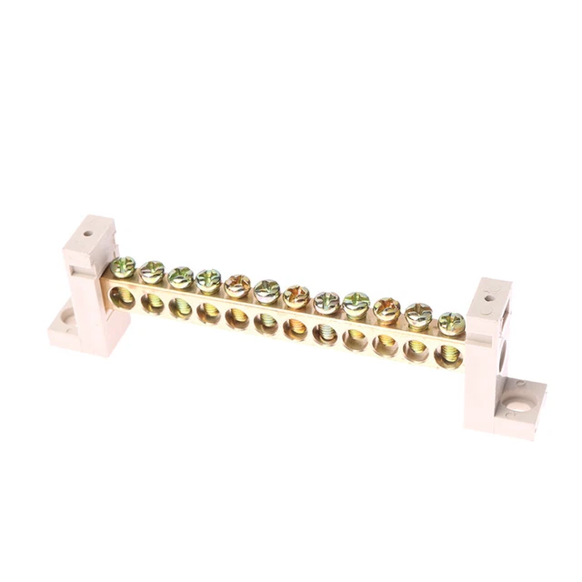 RAIL TERMINAL BLOCK High Bridge Ground Bar 5/7/10/12 Holes Electrical Connector EUR 2,83 ...