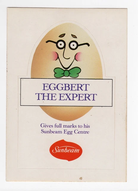 SUNBEAM AUSTRALIA EGG Cards (stickers). Eggbert The Expert $5.99 ...