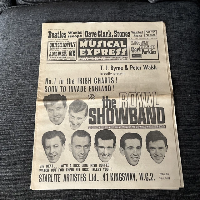 NME MAGAZINE 12 Jun 1964 - Beatles Rolling Stones Dave Clark Cliff ...