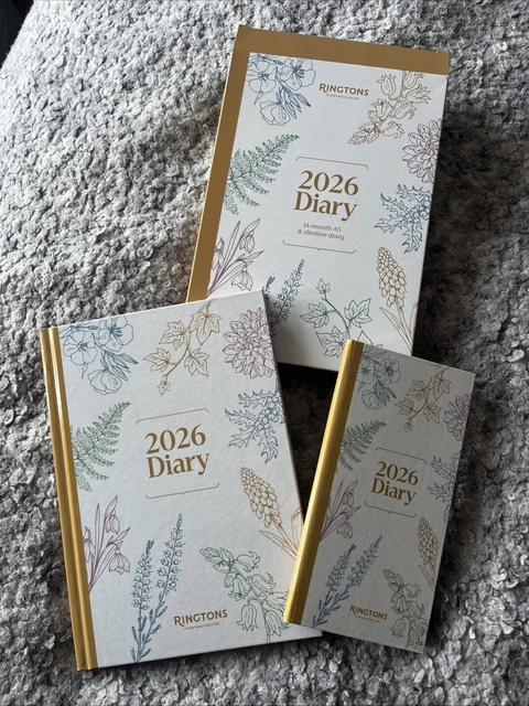 RINGTONS BOXED 2026 Diary Set - 14 Month A5 Diary + Slimline Week to ...
