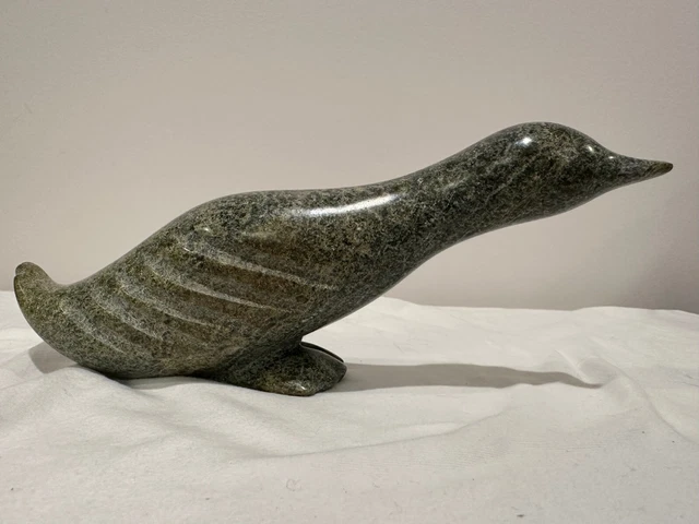 AUTHENTIC INUIT (ESKIMO) Soapstone Carving BIRD - Jutai Noah $100.00 ...