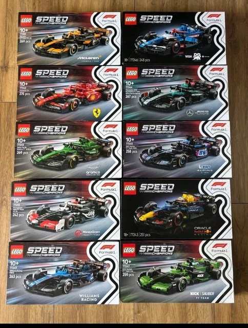 LEGO F1 SPEED Champions Complete Bundle Of 10 Cars - Brand New & Sealed ...
