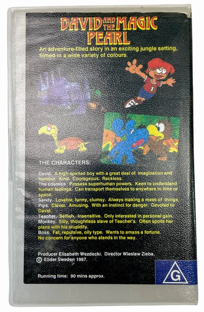 DAVID AND THE Magic Pearl VHS Video Cassette Tape Clear Small Box PAL G ...