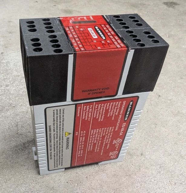 BANNER ES-VA-5A ES Safety Relay Estop relay DIN rail mount $111.66 ...