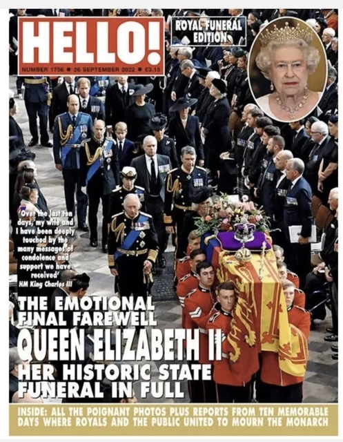 HELLO! MAGAZINE QUEEN Elizabeth II No 1756 Royal Funeral Edition 26 SEP 2022 $23.90 - PicClick AU
