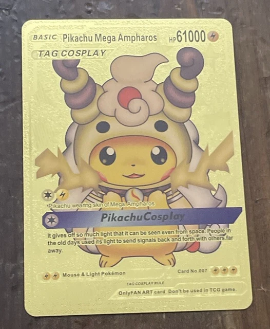 CARTA ORO GOLD card POKEMON Pikachu Mega Ampharos EUR 10,00 - PicClick IT