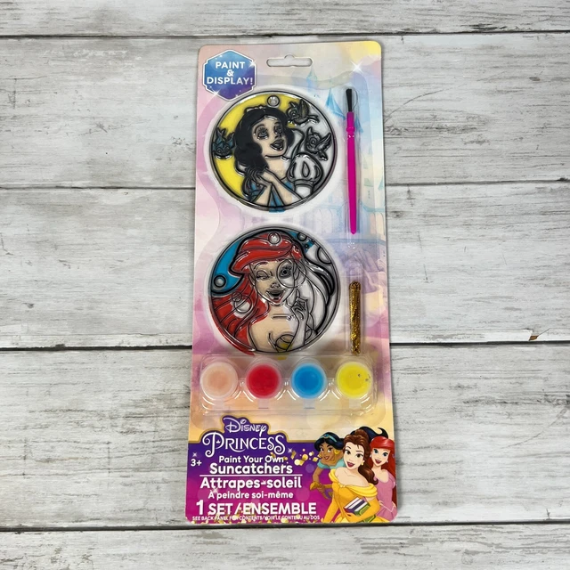 DISNEY PRINCESS PAINT Your Own Sun Catcher Snow White Ariel Kit DIY ...