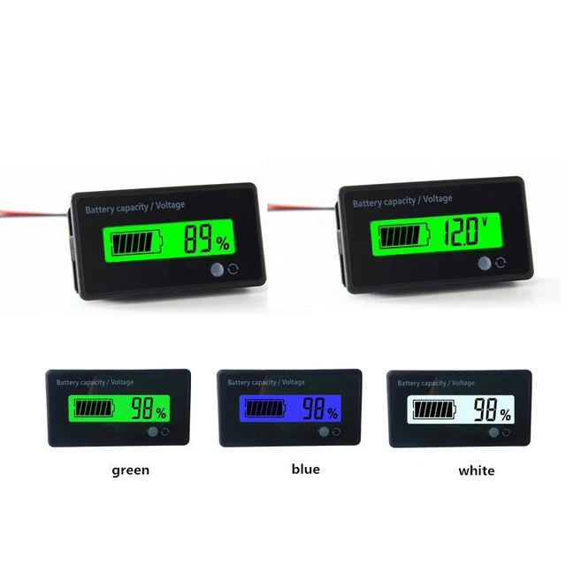 LEAD ACID LIFEPO4 Li-ion Battery BMS Capacity Indicator Voltage Meter £ ...