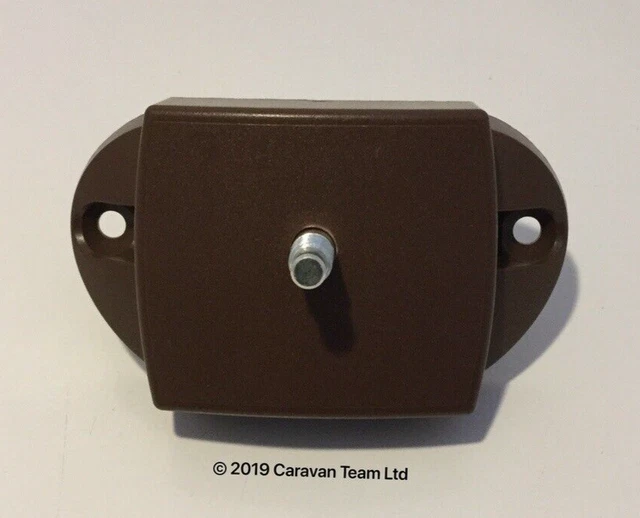 CARAVAN MOTORHOME TOILET Bathroom Door Brown Push Button Lock - 2 Sided ...