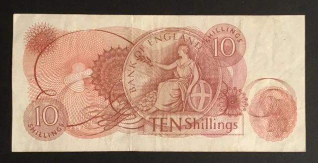 BANKNOTE OF ENGLAND Ten Shillings JS Fforde. 10Z. Excellent Condition ...