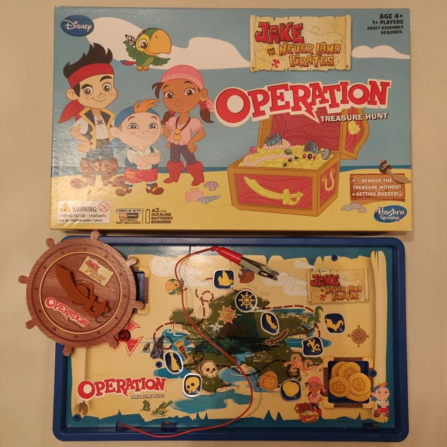DISNEY OPERATION GAME Treasure Hunt Jake and the Neverland Pirates ...