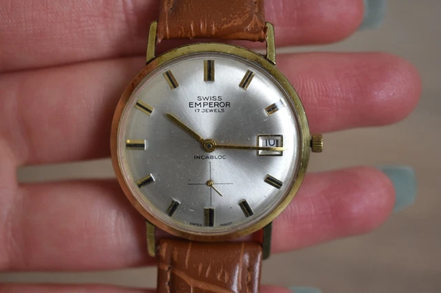 OROLOGIO UOMO VINTAGE Citizen Swiss Empoor Oro Meccanico Ricambi ...