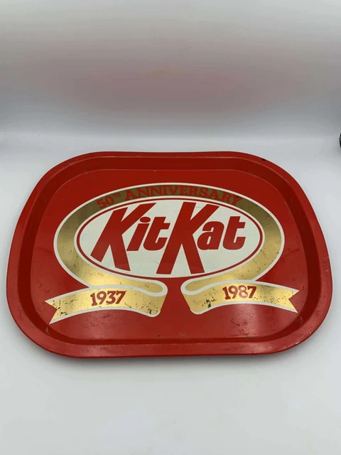 RARE VINTAGE KIT KAT metal tray. 50th anniversary Retro 1937-1987 ...