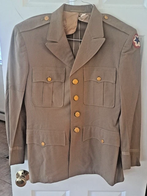 VINTAGE US MILITARY Army Service Force Tan Dress Jacket WW2 £39.32 ...