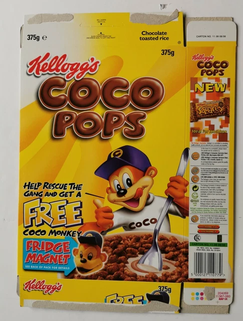 2001 KELLOGGS CEREAL Coco Pops Fridge Magnets Packet & Mint Set EUR 26 ...