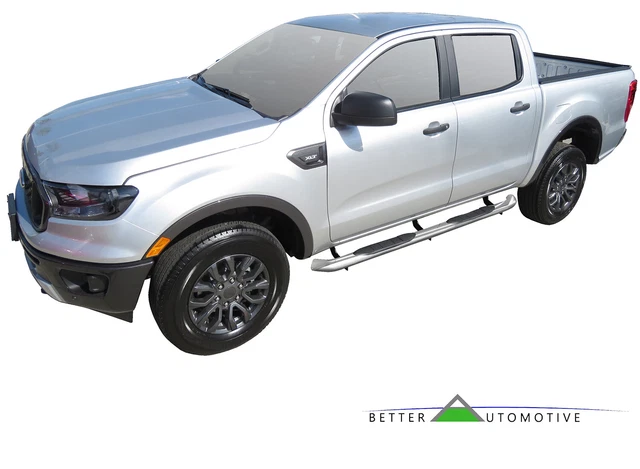3& S/S SIDE Steps for 2019-2023 Ford Ranger SuperCrew Nerf Bars Running ...