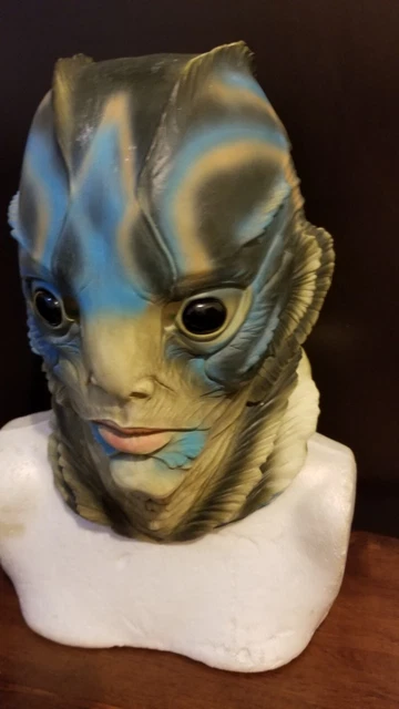 COSPLAY MOVIE CHARACTER Man Fish Head Halloween Mask Full Face Props ...