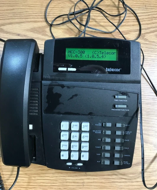 TELECOR INTERCOM PHONE MCC-300 MASTER CONTROL CONSOLE W/POWER $154.75 ...