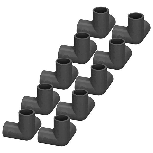 (LE NOIR)10 CONNECTEURS De Raccord En PVC Connecteur Coudé à 3 Voies En ...