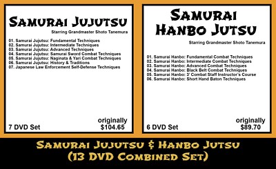TANEMURA 'JUJUTSU & Hanbo Jutsu 13 DVD set EUR 69,26 - PicClick FR