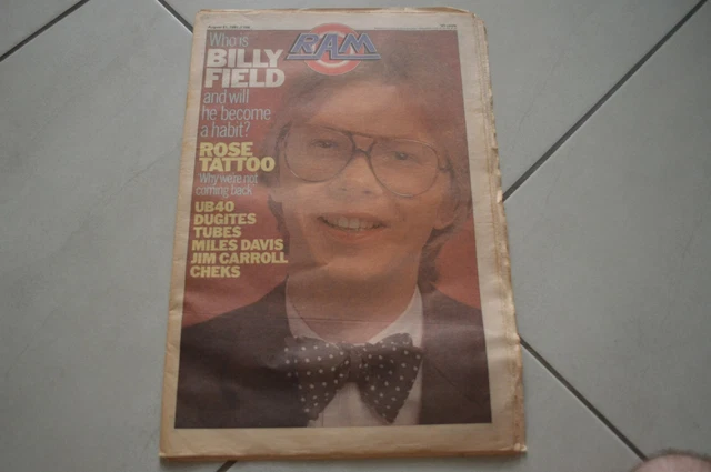 BILLY FIELD RAM Rare 1981 Australian Music Magazine! Rose Tattoo ...