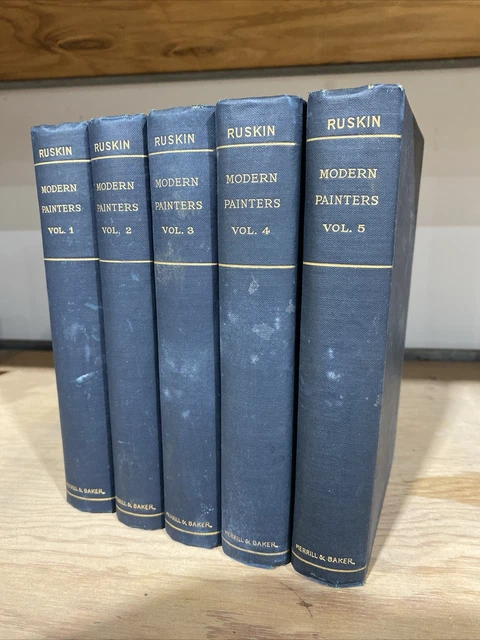 5-VOLUME MODERN PAINTERS By A Graduate Of Oxford Ruskin Merrill And ...