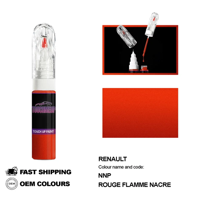 POUR RENAULT ROUGE FLAMME NNP Kit de fixation pinceau stylo peinture ...