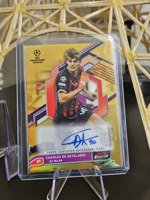 CHARLES DE KETELAERE -CDK- Autografo 06/50, 2023 Topps Finest, AC Milan EUR 50,53 - PicClick IT