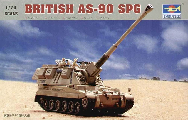 TRUMPETER 07221 AS-90 155mm self propelled British howitzer 1:72 ...