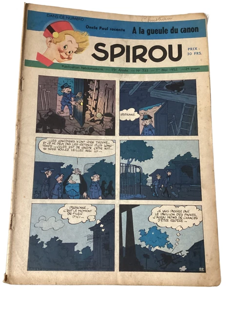 ANCIENNE REVUE SPIROU Vintage Bande Dessinée Livre Pas Lucky Luke Astérix 1952 EUR 4,00 ...