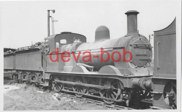 RAILWAY PHOTO LMS 2F 58124 Bushbury Shed Midland Johnson 1842 0-6-0 ...