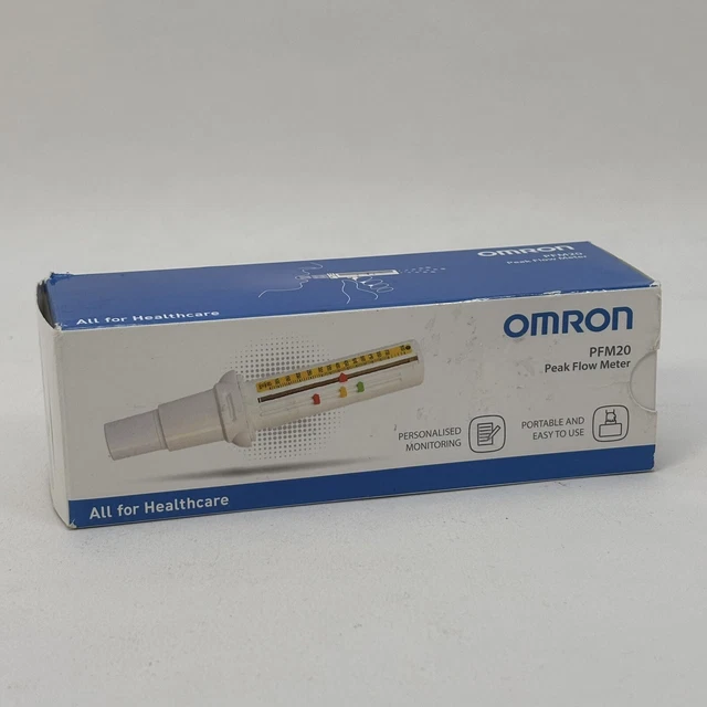 OMRON PEAK FLOW Meter PFM20 Asthma Respiratory Lung Function Monitor ...