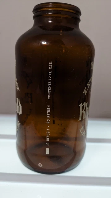 VINTAGE RHEINGOLD EXTRA Dry Lager Beer Bottle Chug-A-Mug 12 oz glass ...