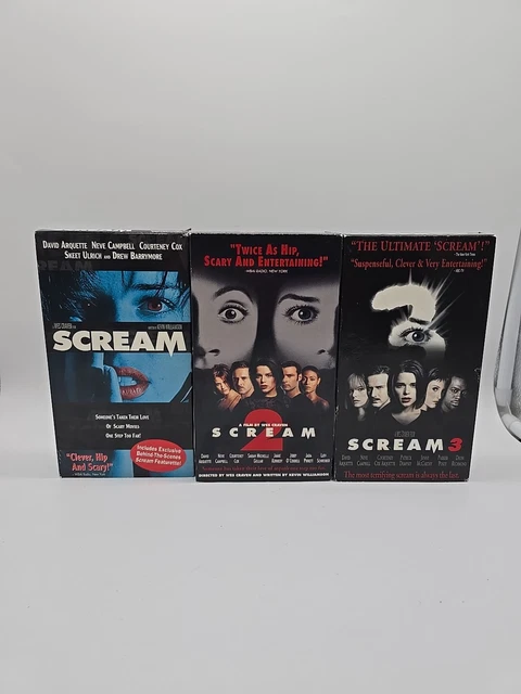 SCREAM 1 2 3 horror VHS lot trilogy Dimension Wes Craven £51.34 ...