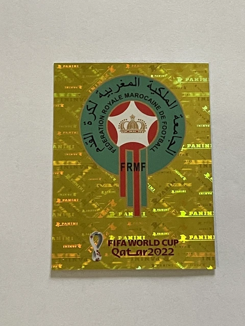 PANINI-WM KATAR 2022 Marokko Team Emblem / Logo Gold Folie Aufkleber ...