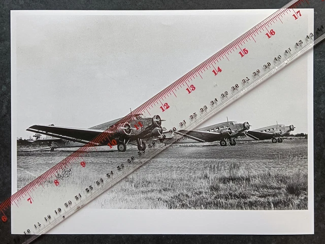 NATIONAL AVIATION SCHOOL HOLLAND JUNKERS JU-52 PH-UBA/UBB/UBC OLD PHOTO ...